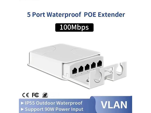 Click here for TelDaykemei 5 Port Waterproof POE Extender 4 Port... prices