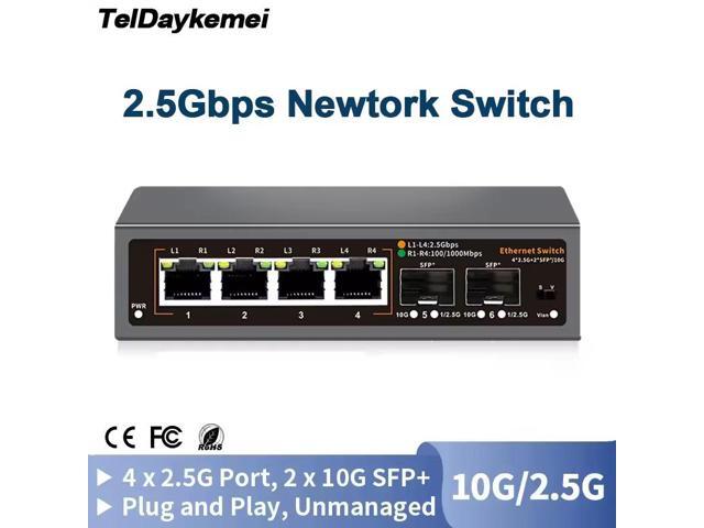 Click here for TelDaykemei 2.5Gbps Ethernet Switch 4 Port 2500Mbp... prices