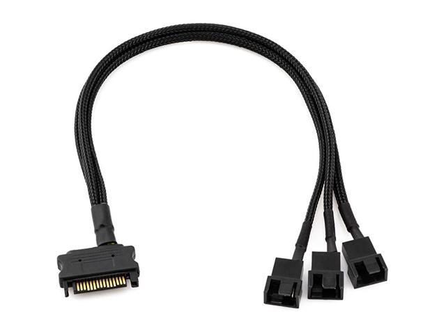 Click here for SATA to 3 x 4Pin PWM Sleeved Fan Power Adapter Cab... prices