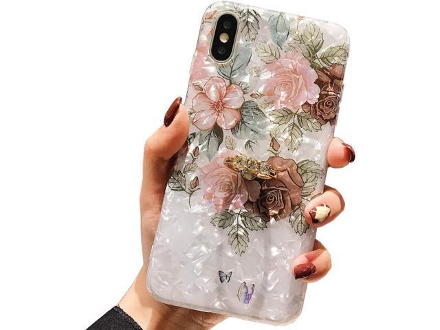 Click here for Qokey Compatible with iPhone XR Case Flower Case C... prices