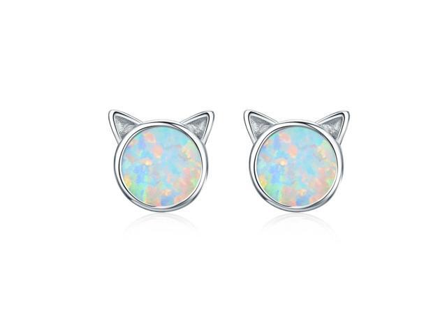 Click here for DIY Earrings Cat Sterling Silver Earrings Zircon E... prices