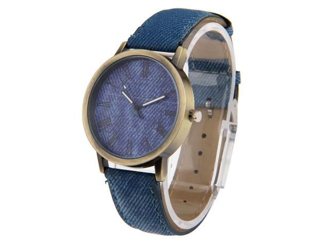 Click here for Denim Texture Style Round Dial Retro Digital Displ... prices