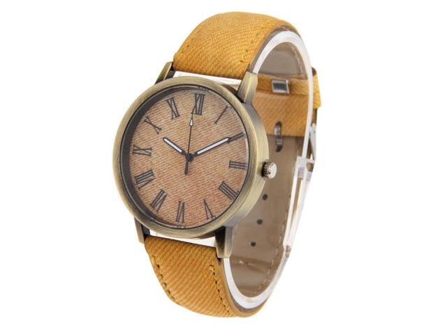 Click here for Denim Texture Style Round Dial Retro Digital Displ... prices