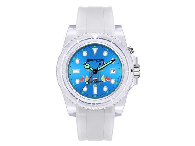 Click here for SANDA 6078 Fluorescent Calendar Dial Transparent S... prices