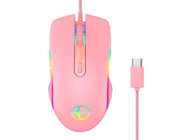 Click here for E32 7 Keys 3200 DPI Pink Girls RGB Glowing Wired M... prices