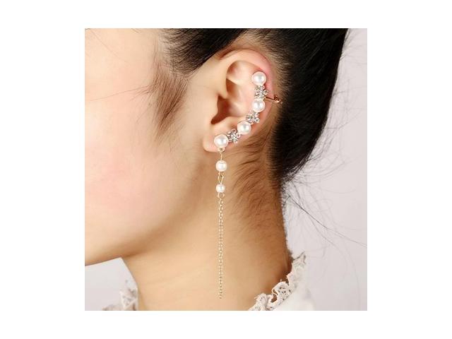 Click here for Women Fashion Tassel Left Ear Alloy Clip Earrings... prices