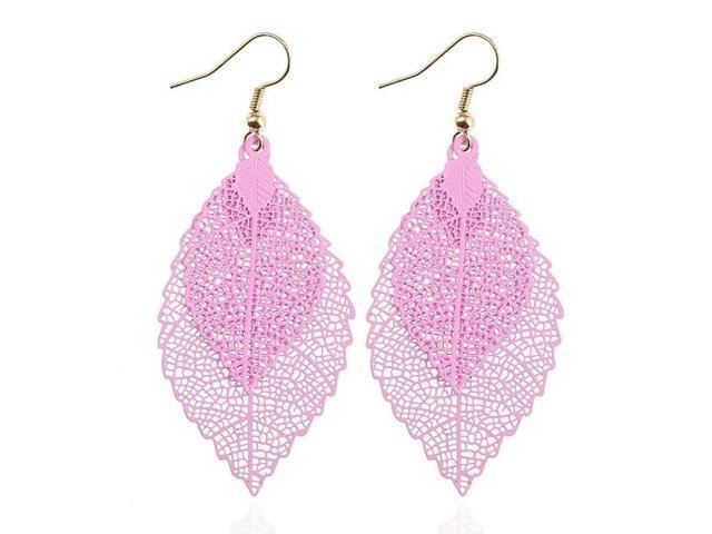 Click here for Double-layered Leaves Tassel Earrings Simple Retro... prices