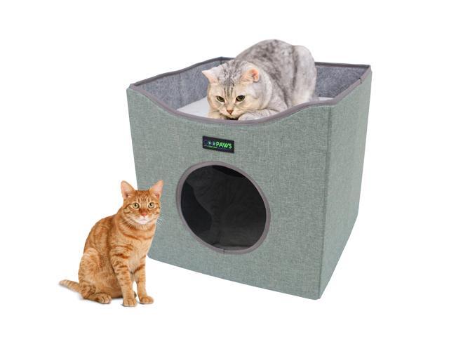 Click here for GOOPAWS Foldable Cat Condo Bed  Cat Cube House & S... prices
