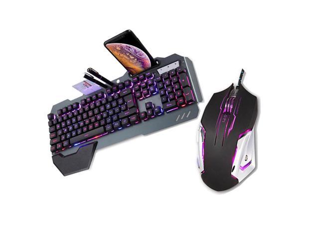 Click here for Wired Gaming Keyboard Set Mechanical feel RGB Back... prices