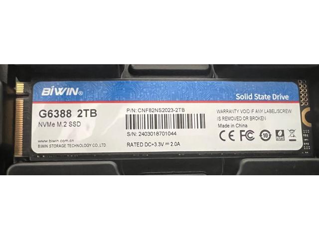 Click here for Biwin PCI-e Gen 4 2TB prices