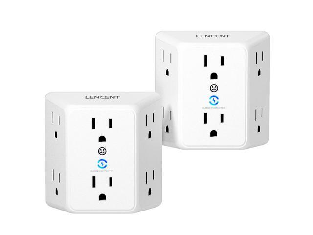 Click here for LENCENT Multi Plug 6 Outlet Extender  2 Pack Surge... prices