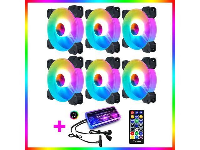 Click here for 6pcs Computer PC Case Fan RGB Adjust LED Fan Speed... prices