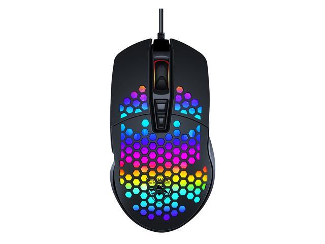 Click here for FRIWOL V9 Wired Gaming Mouse Honeycomb Hollow 4000... prices