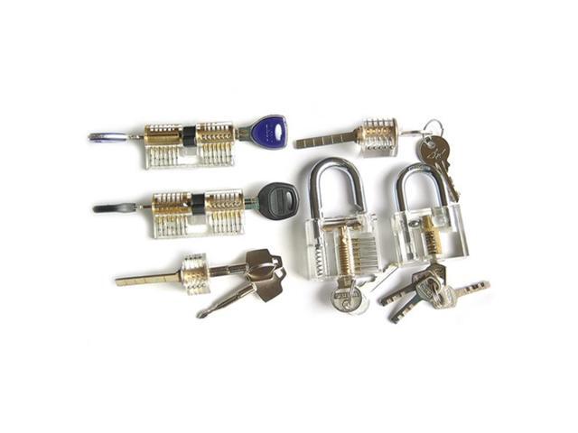 Click here for 6Pcs Transparent Practice Padlocks Kit Locksmith P... prices