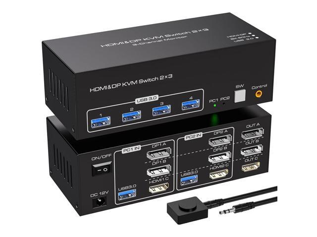 Click here for 8K@60Hz HDMI+2 Displayport KVM Switch 3 Monitors 2... prices