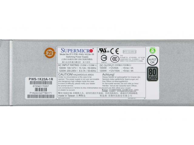 Click here for Supermicro PS PWS-1K23A-1R 1200W 1U Redundant Powe... prices