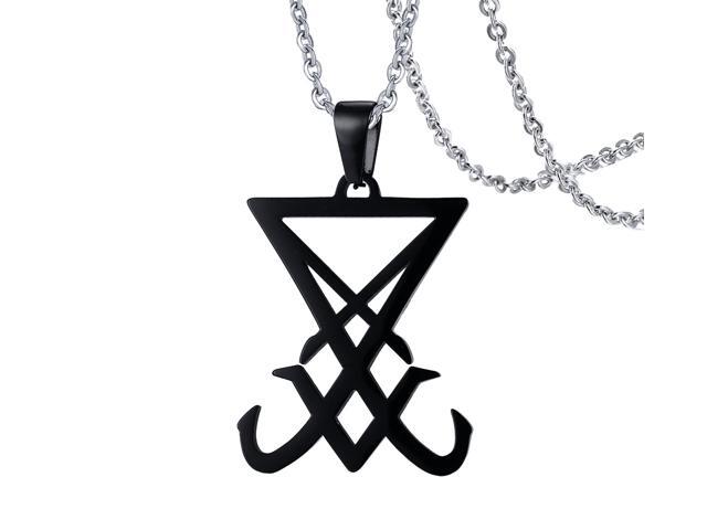 Click here for Stainless Steel Goth Gothic Witch Seal of Lucifer... prices