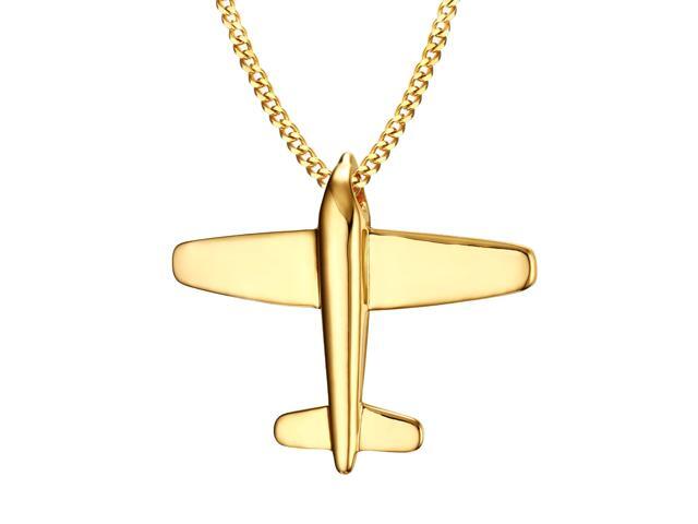 Click here for Men Women Stainless Steel Airplane Plane Necklace... prices
