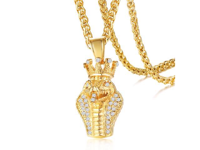 Click here for Men Pendant Stainless Steel Rhinestone Crown King... prices