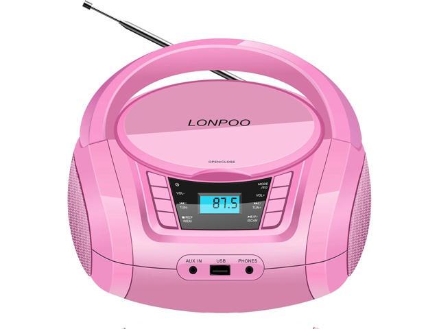 Click here for LONPOO Portable Boombox - CD Player  Bluetooth  US... prices