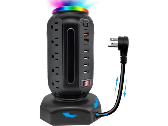 Click here for Power Strip Tower with Colorful Nightlight  15 AC... prices