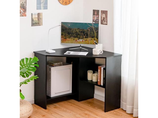 Click here for Tangkula Corner Desk  90 Degrees Triangle Computer... prices