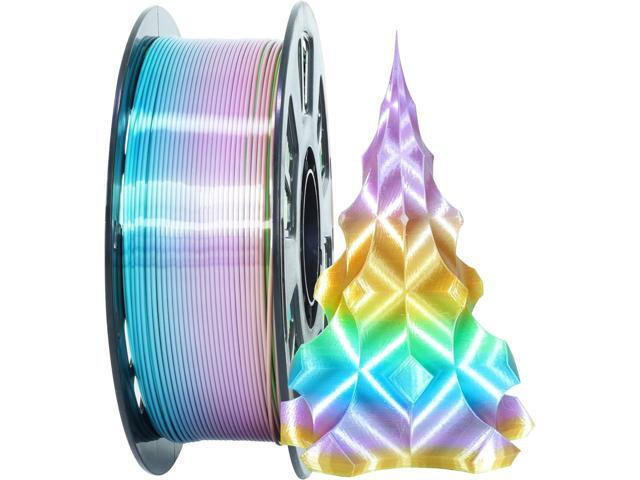 Click here for Silk Shiny Blue Purple Fast Color Changed Multi-Co... prices