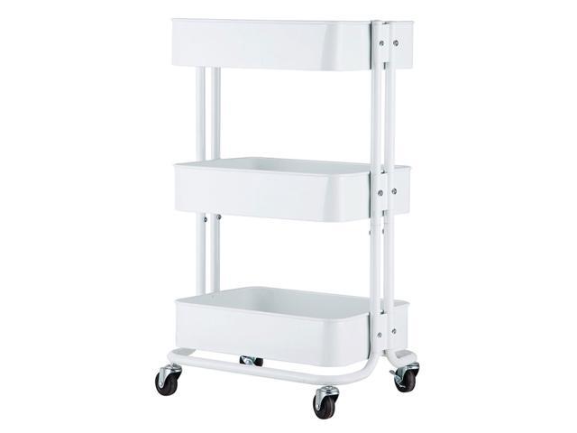 Click here for 3 Tier Metal Rolling Utility Cart Mobile Storage O... prices