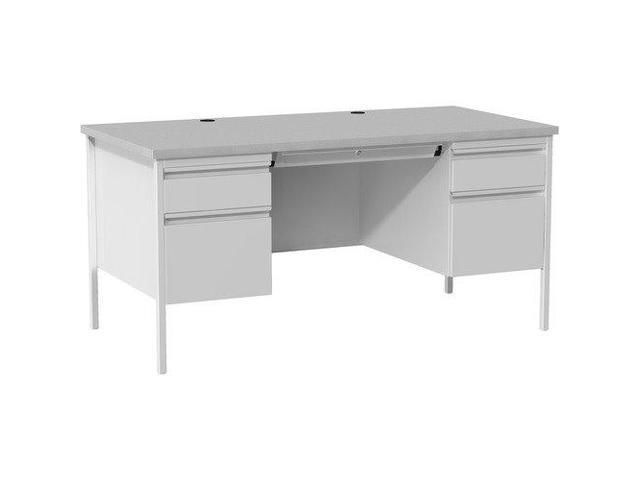 Click here for Lorell Double Pedestal Desk  29-1/2x60x30  Grey/Gr... prices