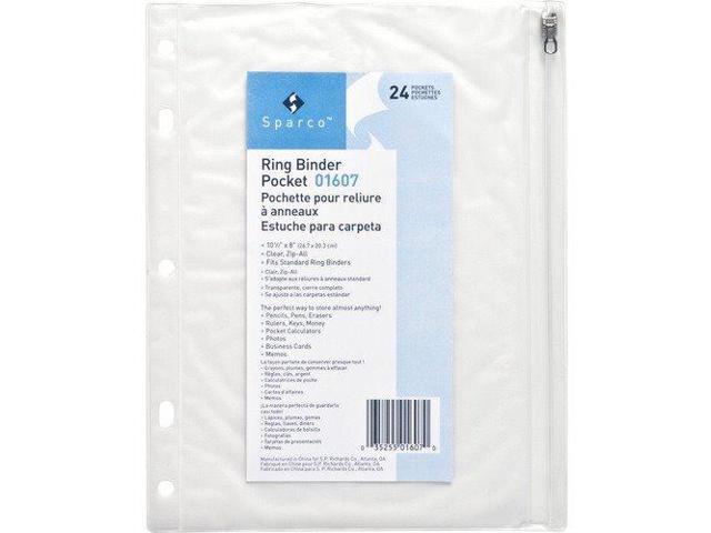 Click here for Sparco Ring Binder Pocket w/ Zipper Vinyl Hole Pun... prices