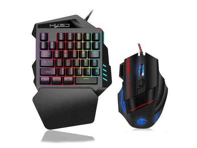 Click here for Single hand One-Hand PS4 Gaming Keyboard RGB Backl... prices