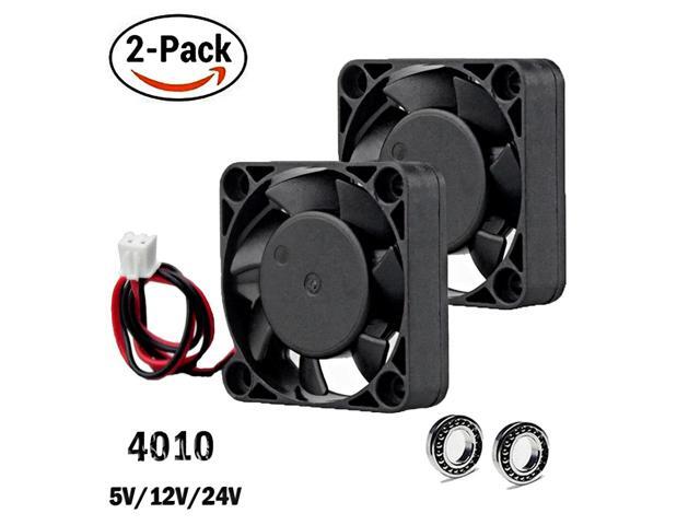 Click here for 2Pcs DC 24V 12V 5V 40mm x 40mm x 10mm 2-Pin Ball B... prices