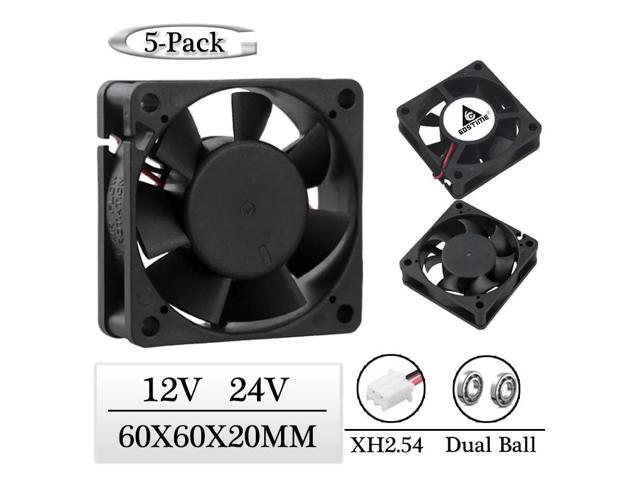 Click here for 5 Pcs DC 12V 24V 60x60x20mm Dual Ball Motor Coolin... prices