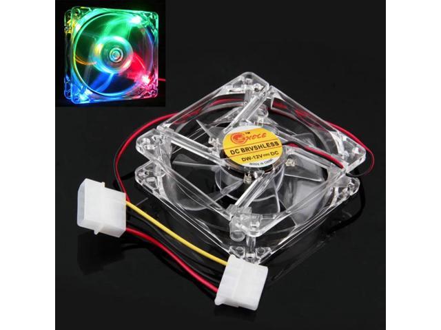 Click here for Quad 4-LED Light Neon Clear 80mm PC Computer Case... prices
