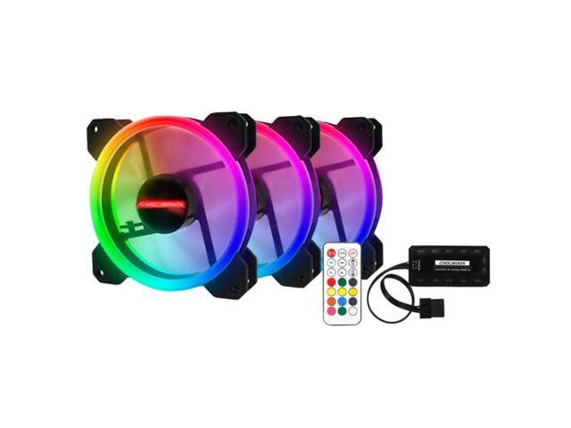 Click here for 3-pack LED Cooling Fan RGB 120mm 12V W/ Remote Con... prices