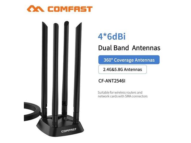 Click here for 4 High Gain Dual Band 2.4+5 Ghz 360degree SMA omni... prices