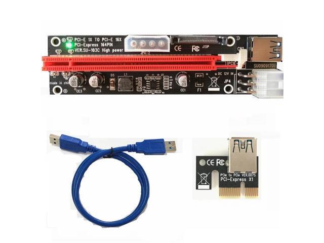 Click here for 100set 009 PCI-E PCI E Express 1X to 16X Riser Ext... prices