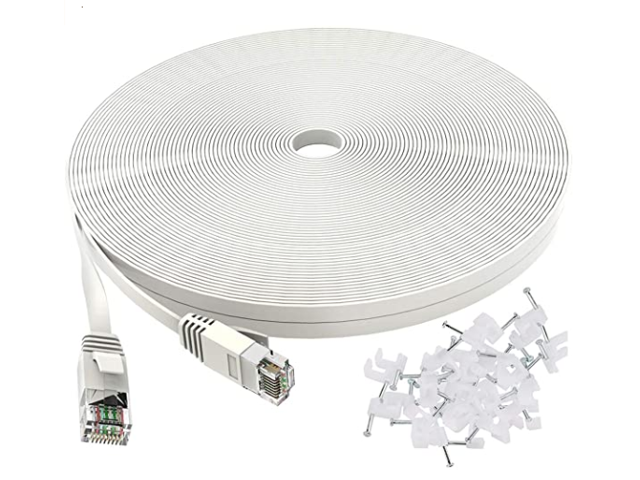 Click here for Cat 6 Ethernet Cable 50 ft White - Flat Internet N... prices