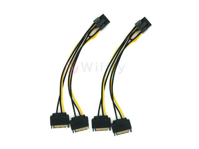 Click here for DDS15PCIE62 - 2PCS/Bag Dual SATA 15pin to PCI-E 8p... prices