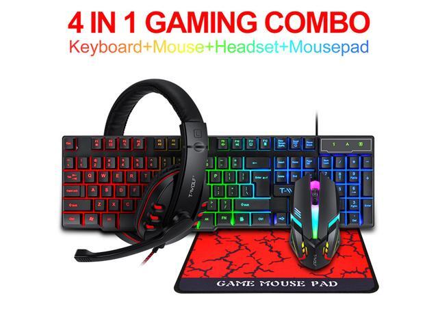 Click here for 4 in 1 Wired RGB Gaming Keyboard and Backlit Mouse... prices