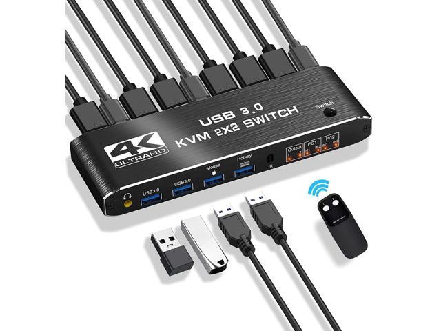 Click here for KVM Switch 2 Monitors 2 Computers USB HDMI KVM Swi... prices