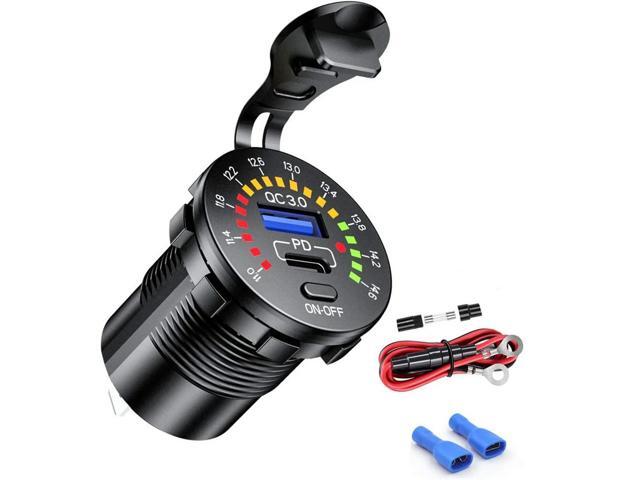 Click here for FOR PD QC3.0 USB Automobile DIY Dual USB Car Fast... prices