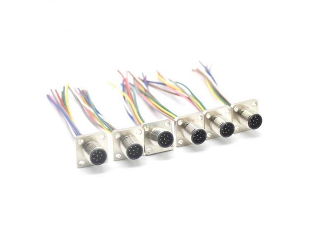 Click here for M12-8 Core 6P 2A Square Fixed Male Connector with... prices