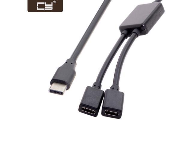 Click here for CY Type-C to Dual Ports USB-C Female Hub Cable For... prices