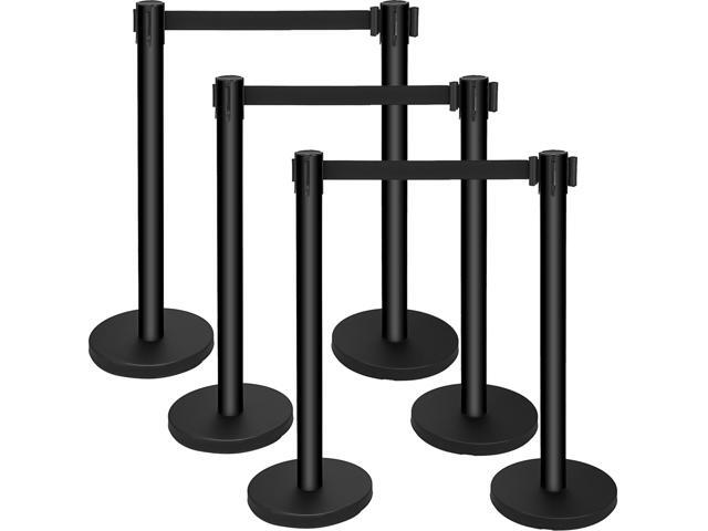 Click here for VEVOR 6pcs Queue Barrier Posts Black Retractable B... prices