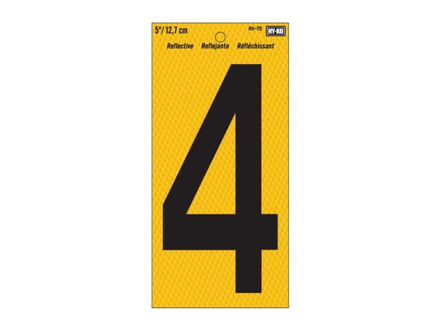 Click here for HY-KO 5624747 NUMBER 4 YELLOW 5REFLCT (Pack of 10) prices