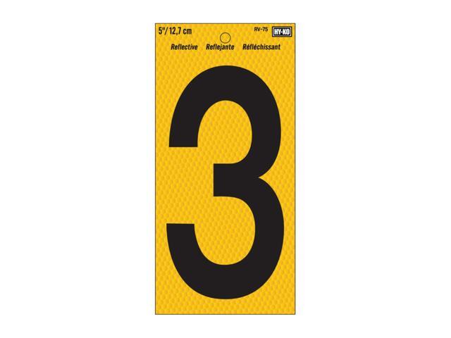 Click here for HY-KO 5624739 NUMBER 3 YELLOW 5REFLCT (Pack of 10) prices