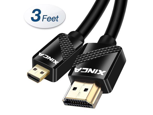 Click here for XINCA Micro HDMI to HDMI Cable 3Ft HDR 18Gbps 34AW... prices