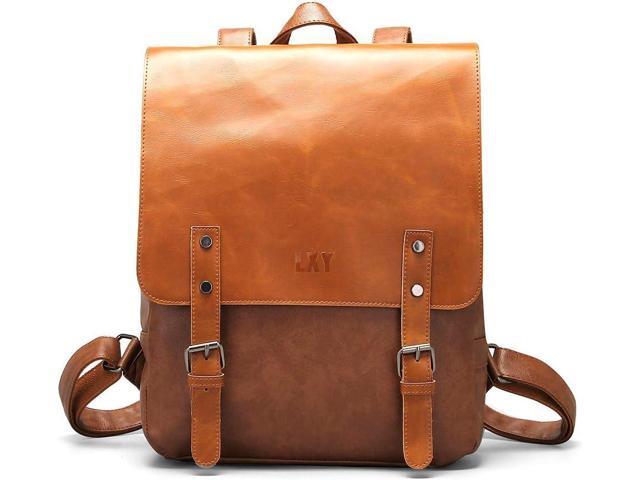 Click here for LXY Vegan Leather Backpack Vintage Laptop Bookbag... prices