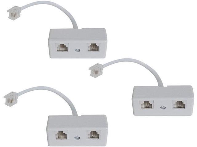 Click here for [RJ11 Telephone Adapter] SINCODA 3PCS 2-Way RJ11 6... prices
